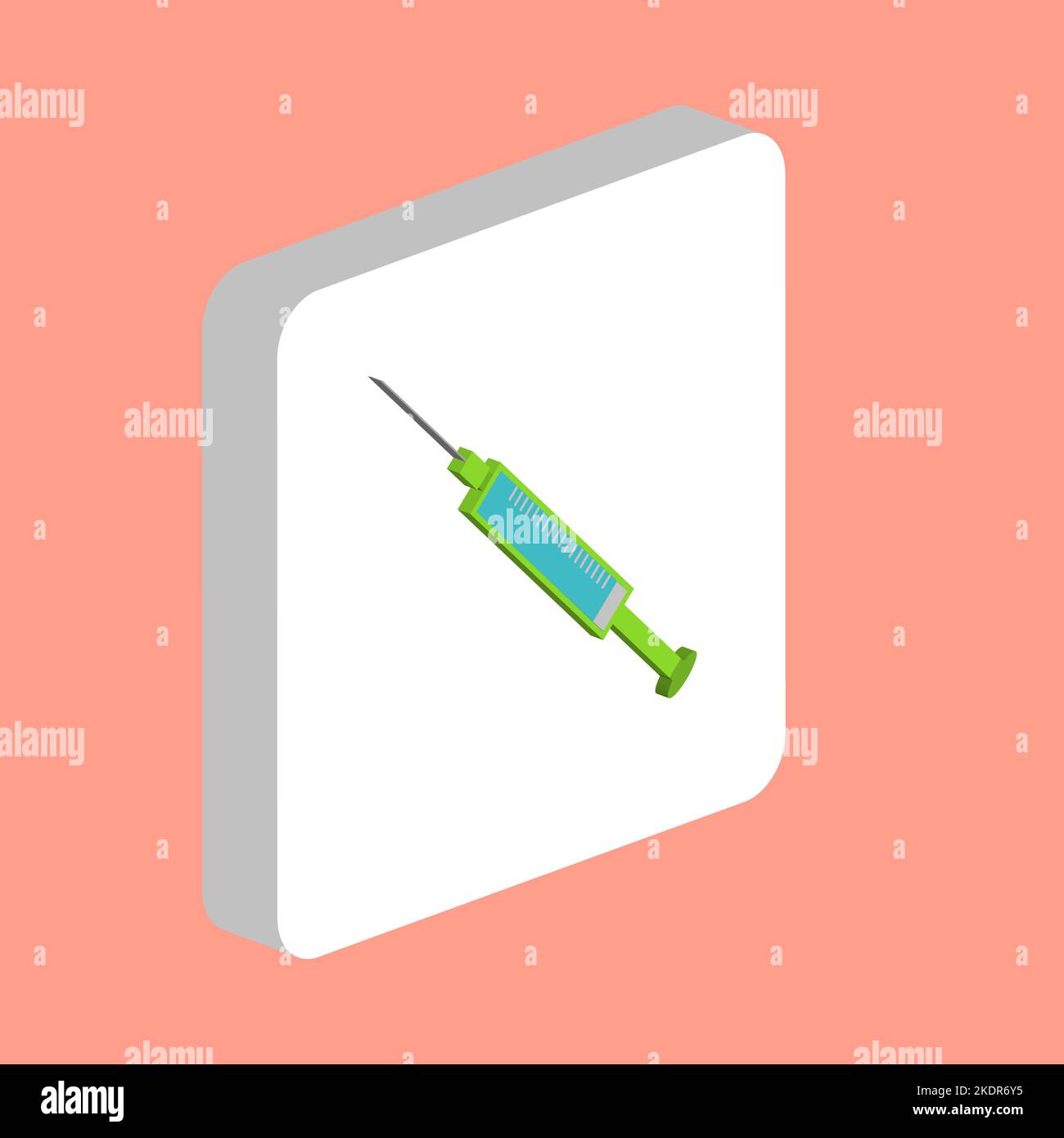 Medical Syringe Simple vector icon. Illustration symbol design template ...
