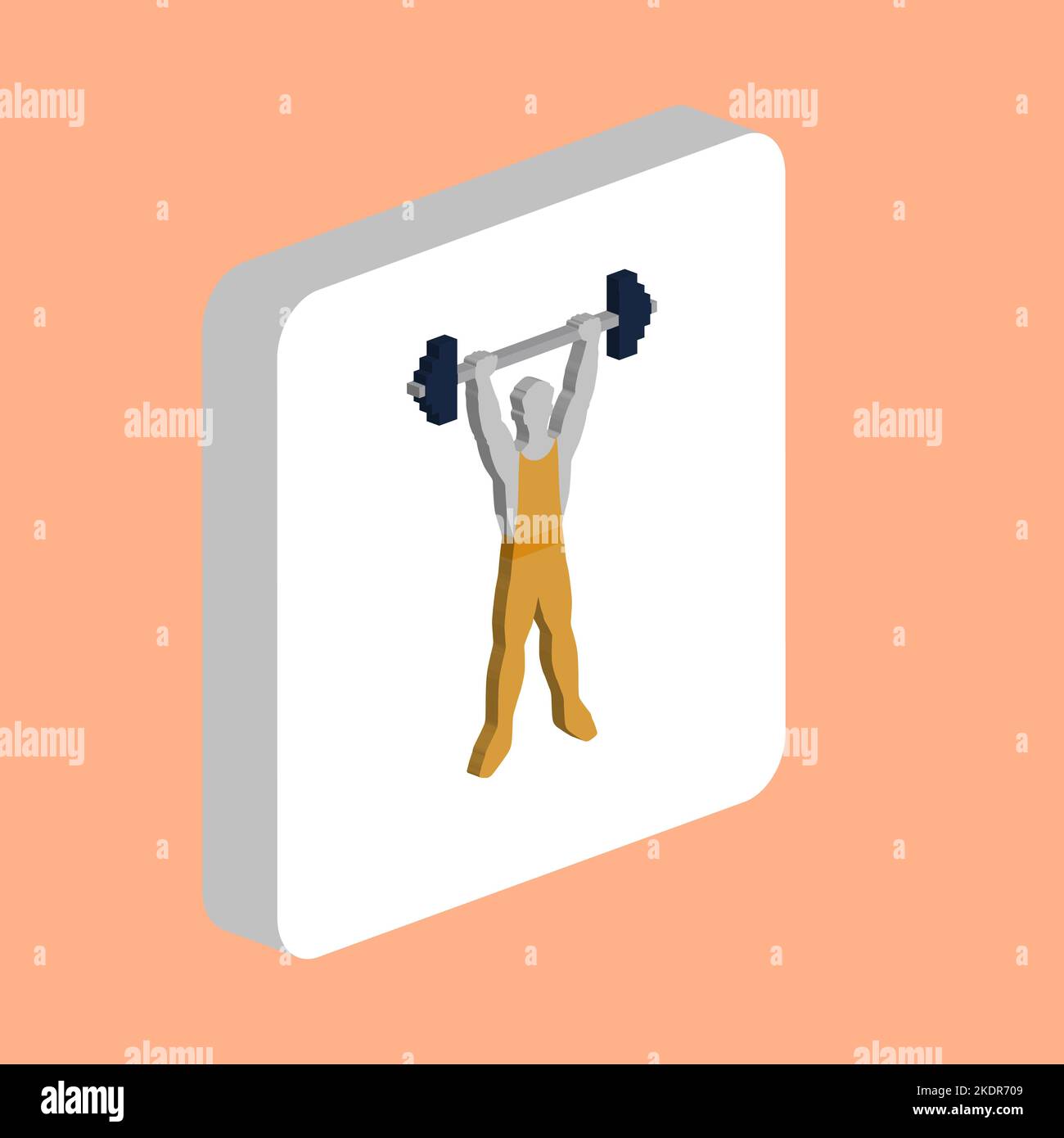 Strongman Weightlifter Simple vector icon. Illustration symbol design ...
