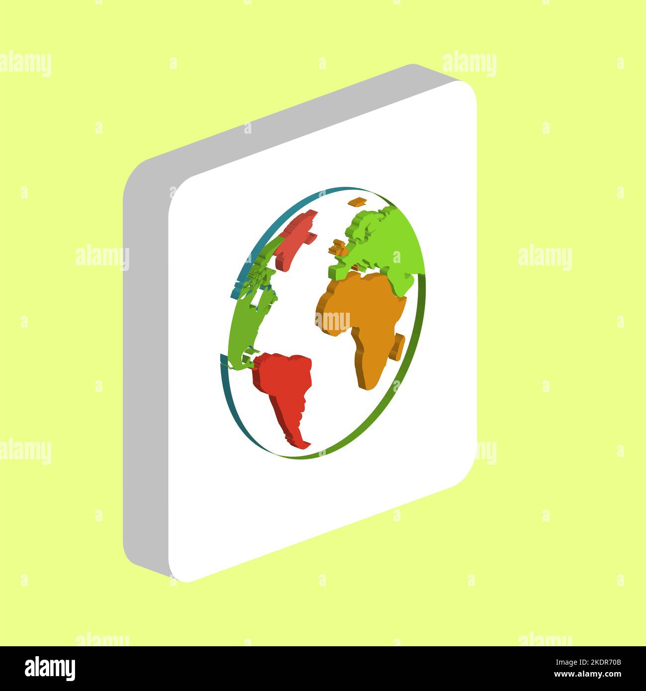 Globe Earth Simple vector icon. Illustration symbol design template for ...