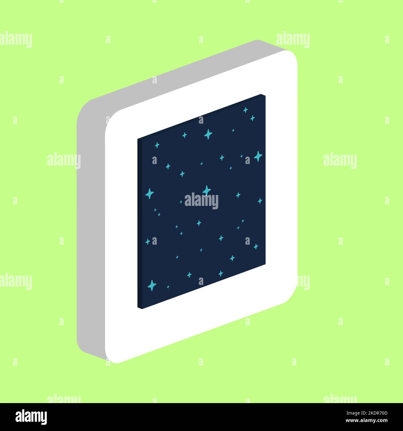 Starry Night Simple vector icon. Illustration symbol design template for web mobile UI element ...