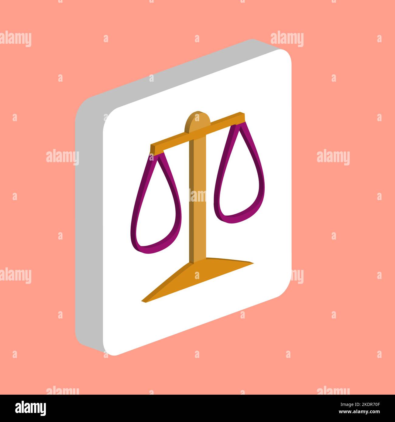 Justice Scale Simple vector icon. Illustration symbol design template ...