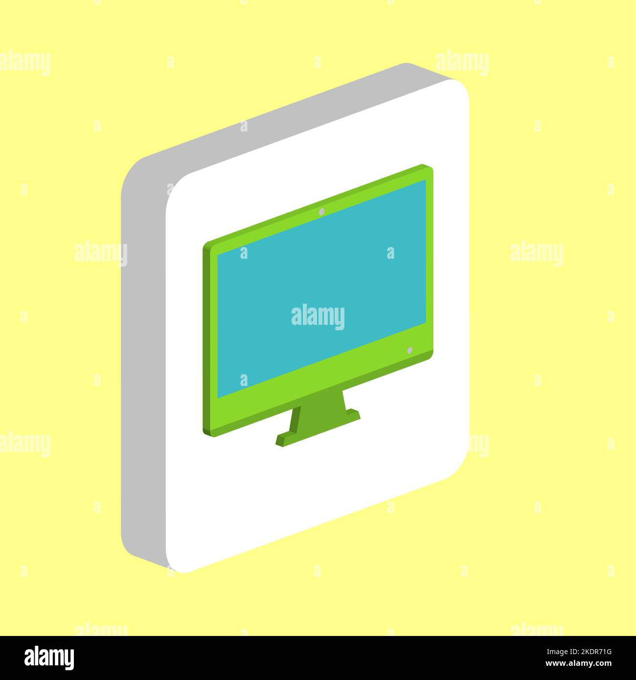 Computer PC Display Simple vector icon. Illustration symbol design ...