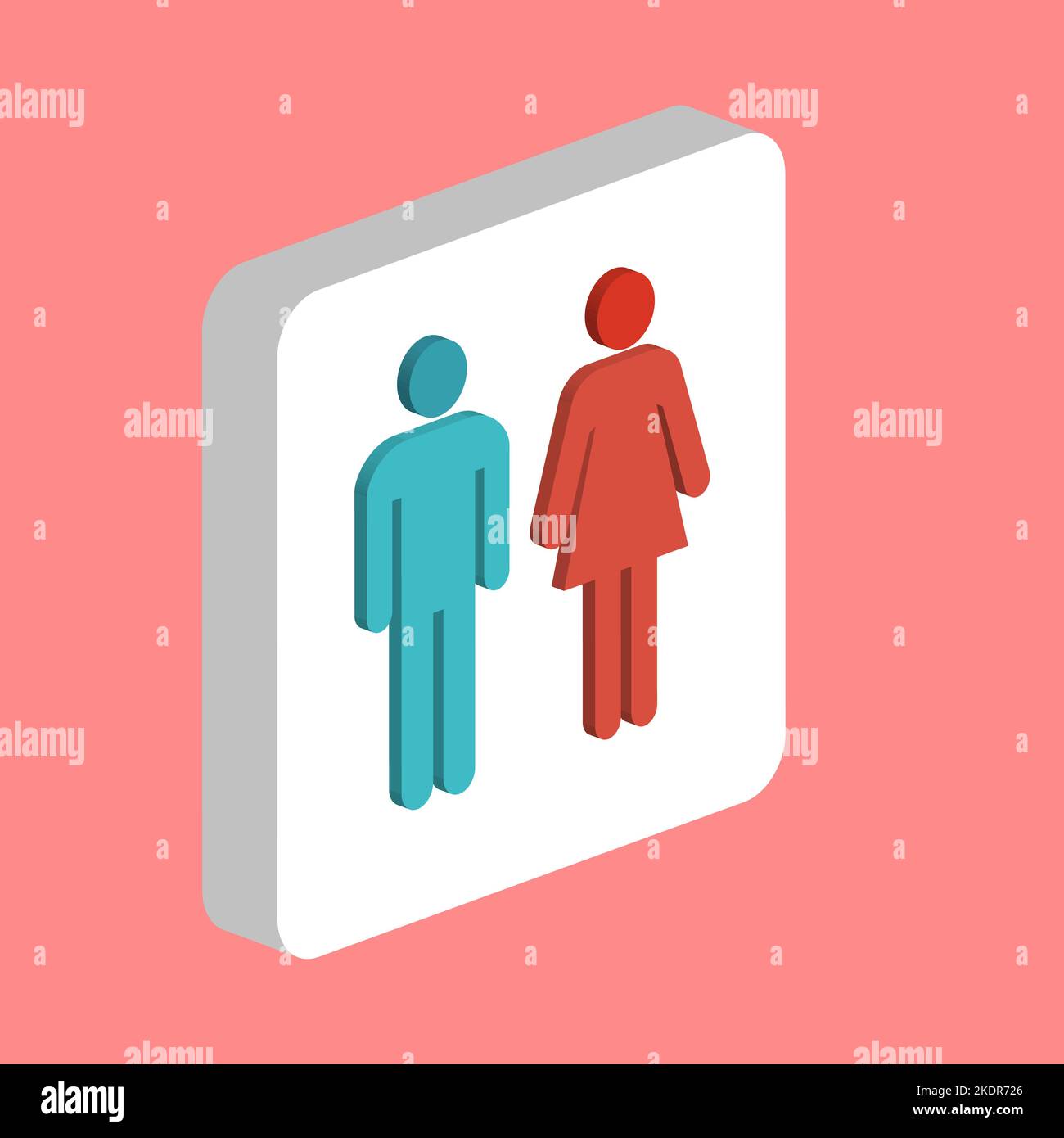 Man and Woman Simple vector icon. Illustration symbol design template ...