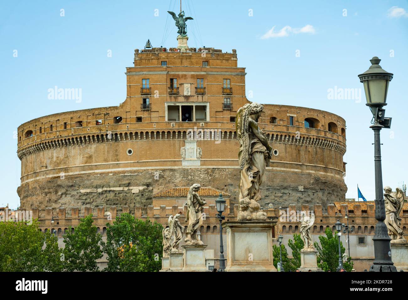 The Mausoleum of Hadrian known as Castel Sant'Angelo is a towering ...
