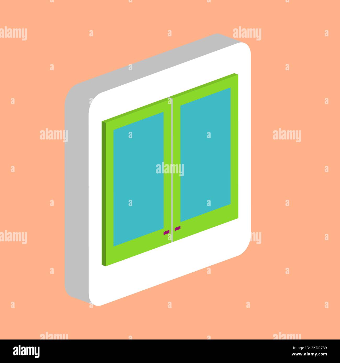 Window Simple vector icon. Illustration symbol design template for web ...