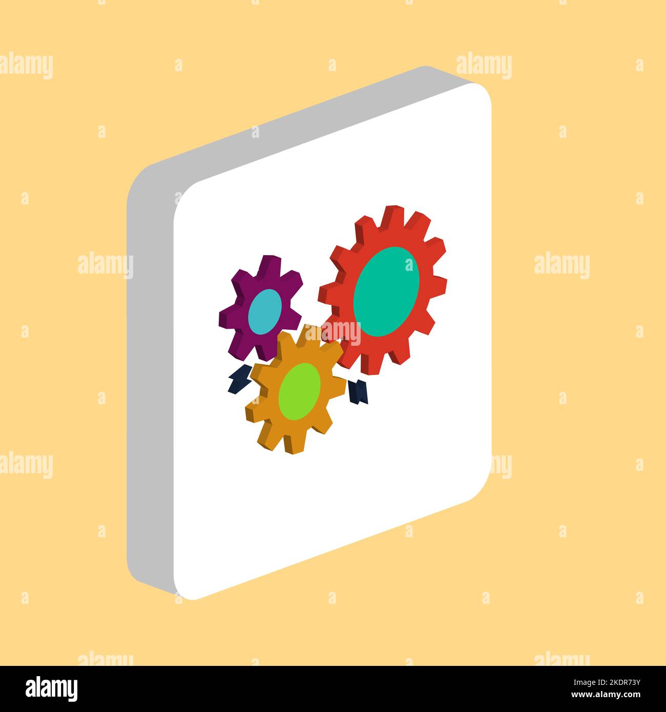 Mechanism, Gears Simple vector icon. Illustration symbol design template for web mobile UI ...