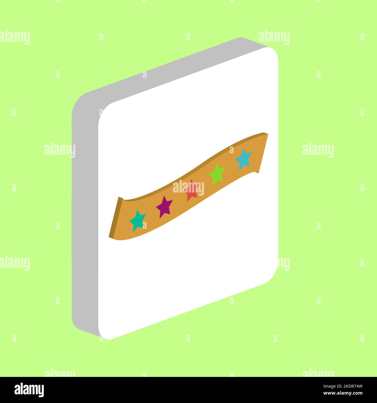 Star Ribbon Simple vector icon. Illustration symbol design template for ...