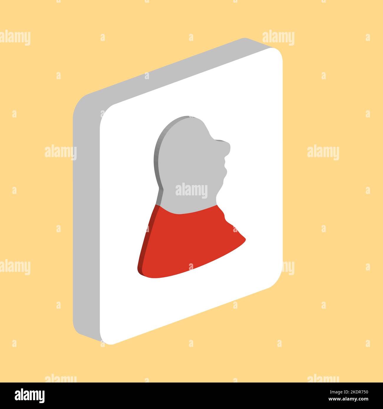 Facial Profile Simple vector icon. Illustration symbol design template ...