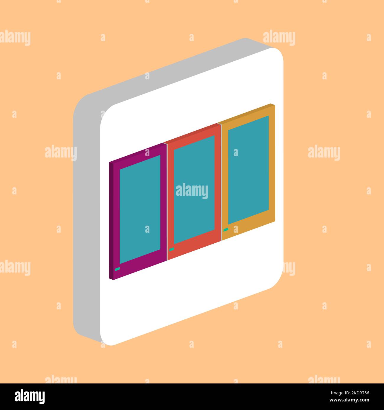 Wardrobe Cupboard Simple vector icon. Illustration symbol design ...