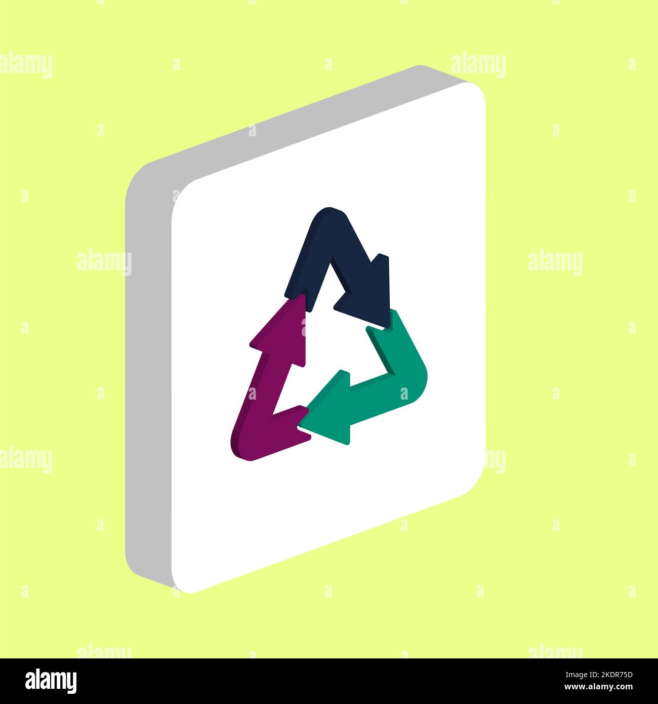 Recycle Simple vector icon. Illustration symbol design template for web ...