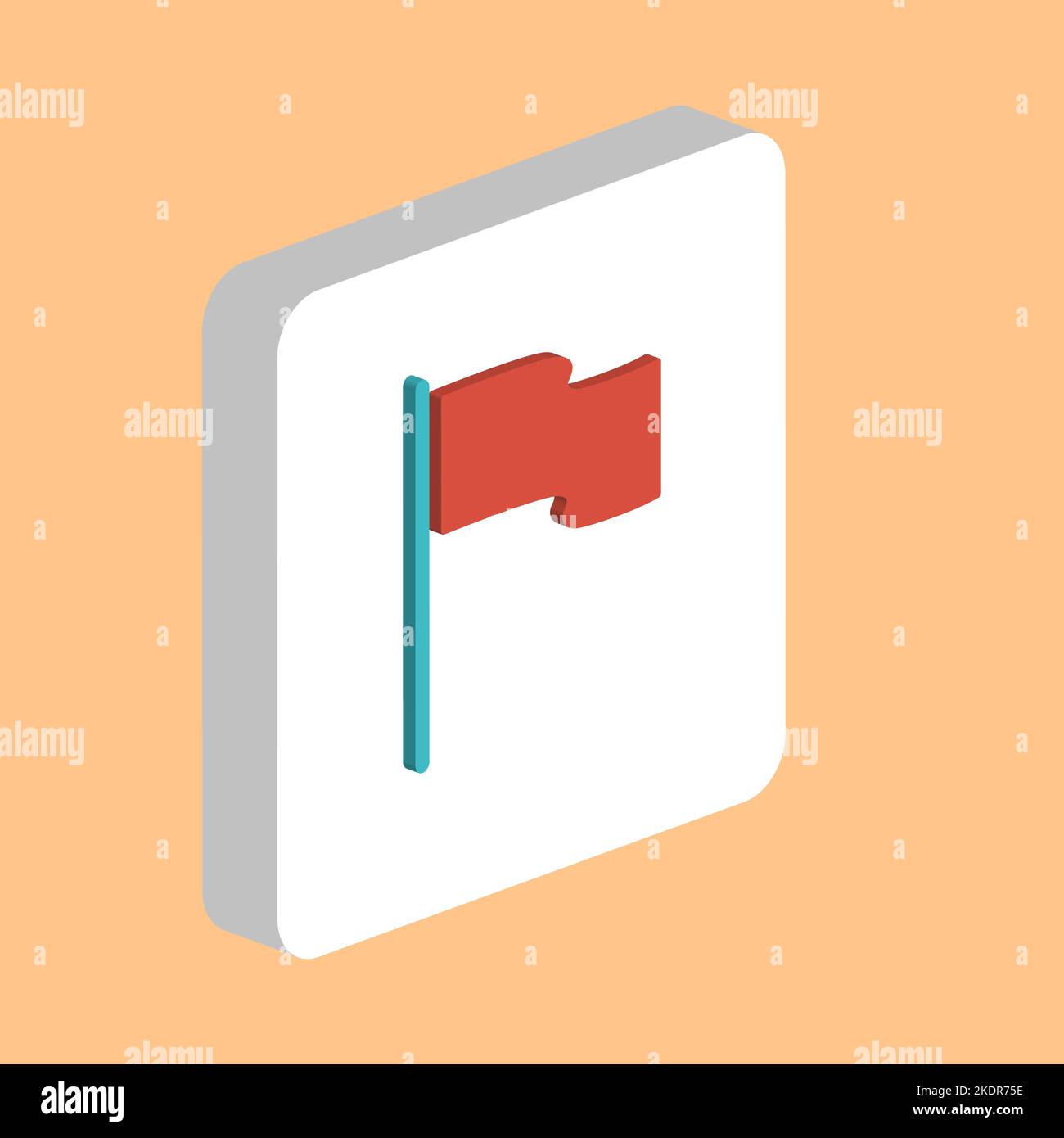 Flag Simple vector icon. Illustration symbol design template for web ...