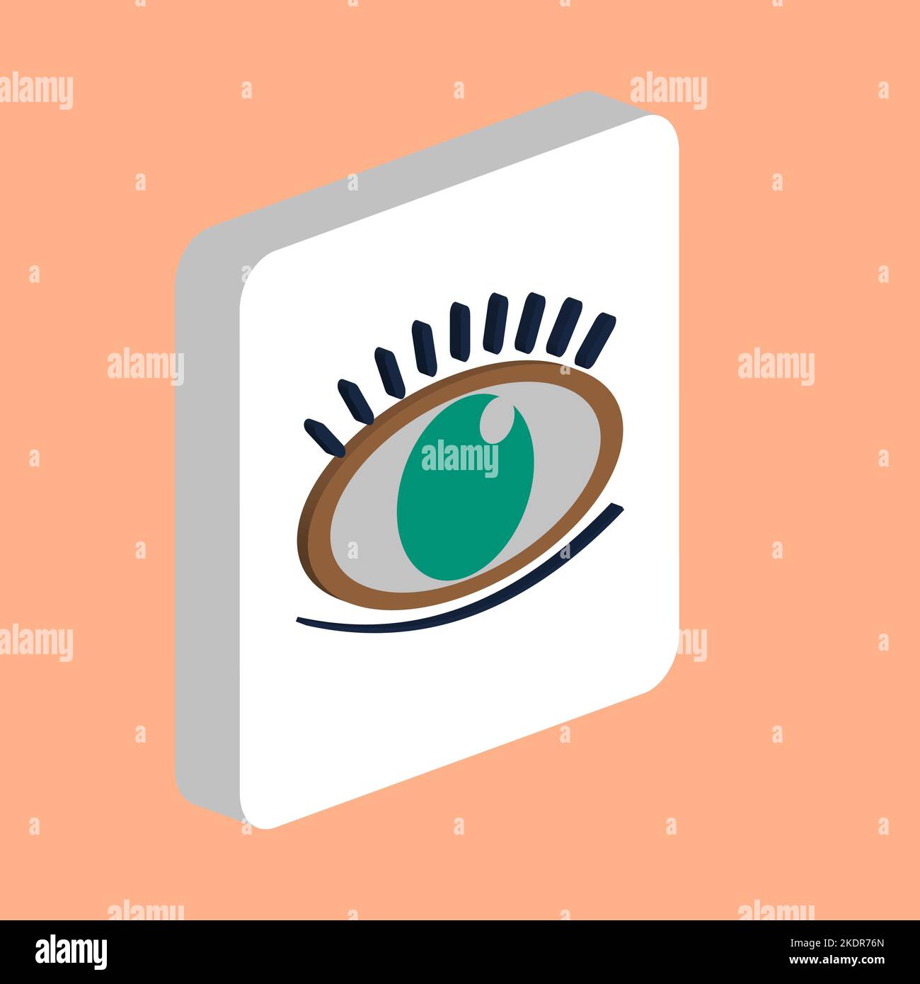 Eye with Eyelashes Simple vector icon. Illustration symbol design ...
