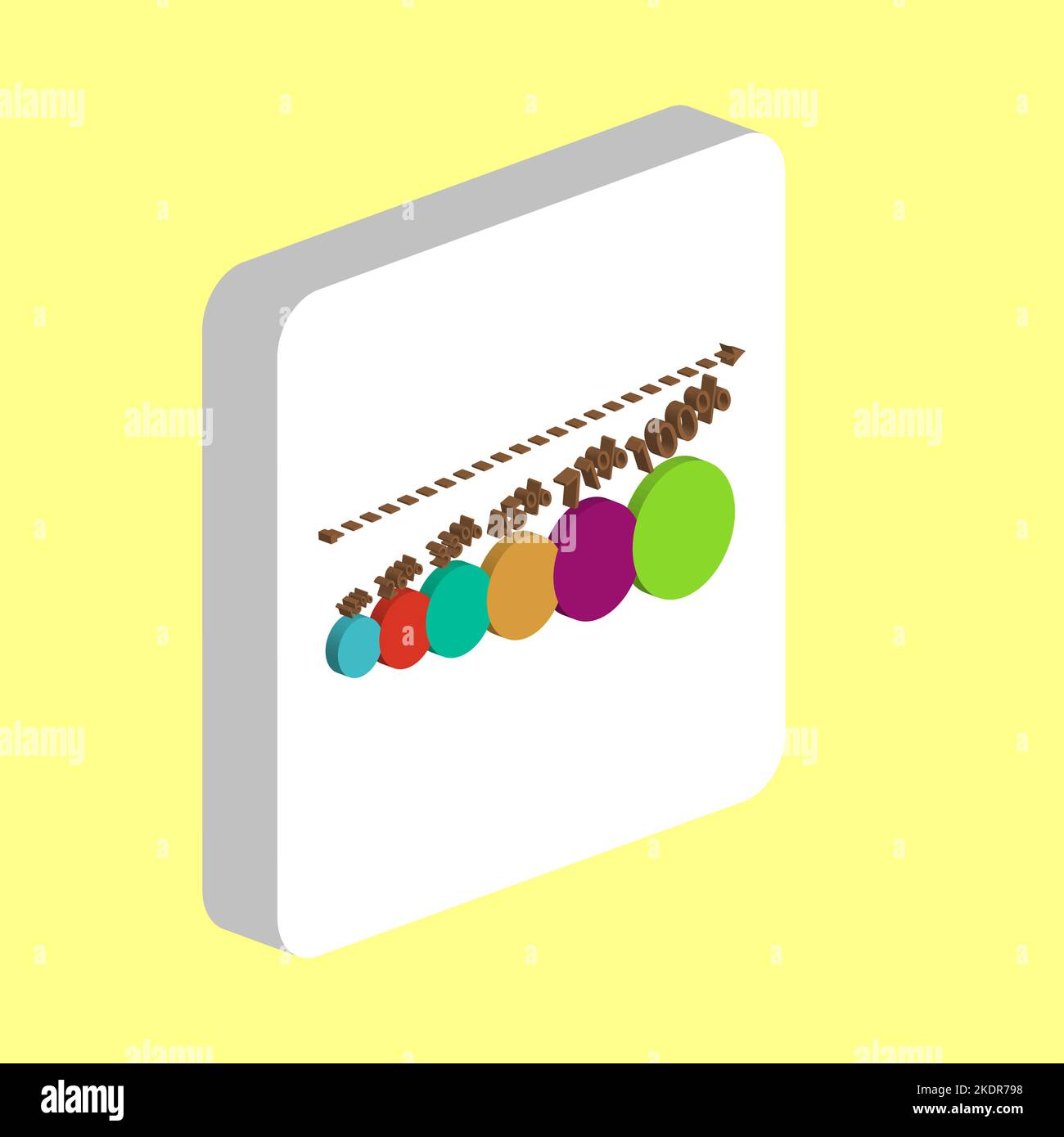 Sales bar chart rounded square Stock Vector Images - Alamy