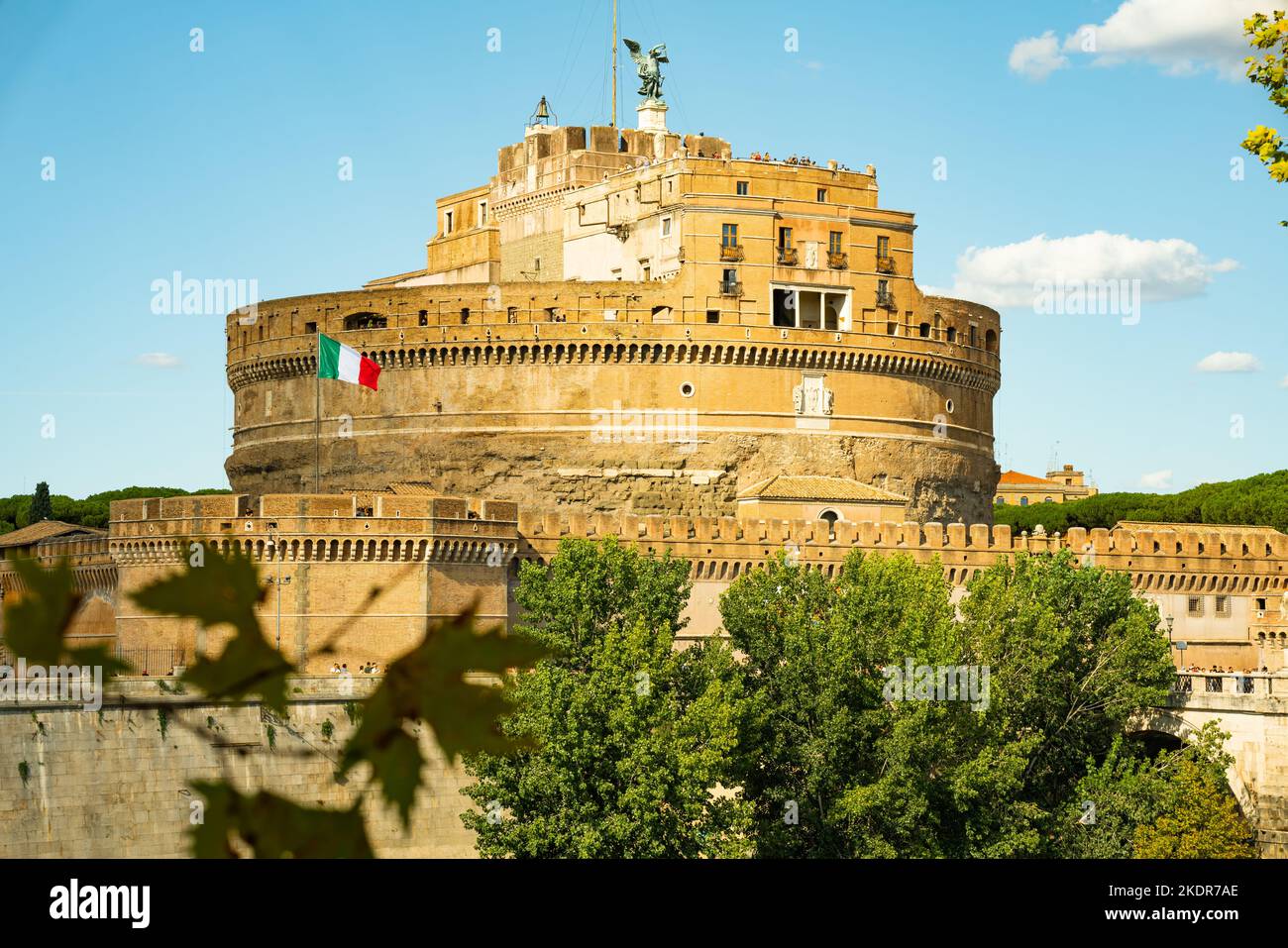 The Mausoleum of Hadrian known as Castel Sant'Angelo is a towering ...