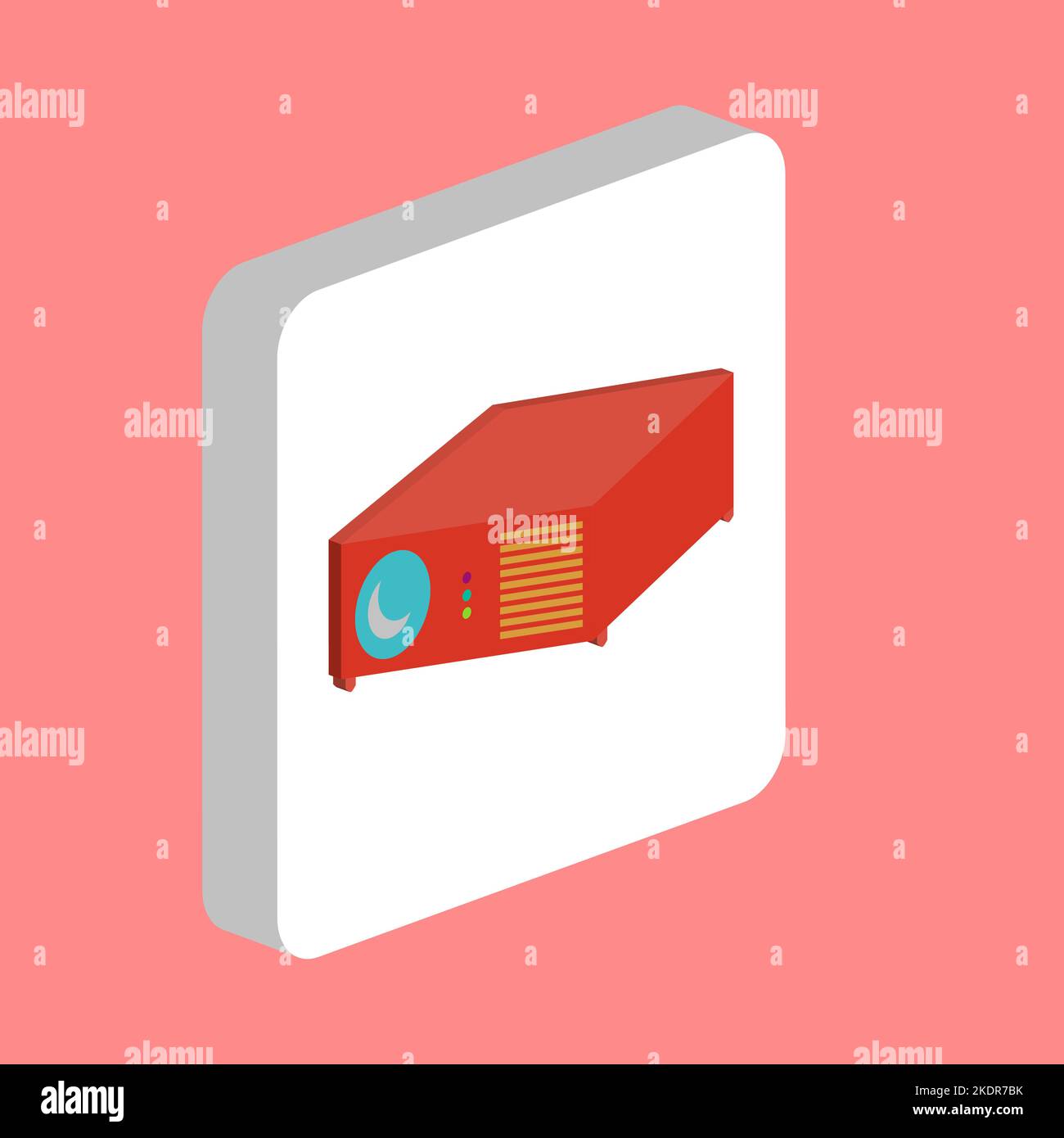 Video Projector Simple vector icon. Illustration symbol design template ...