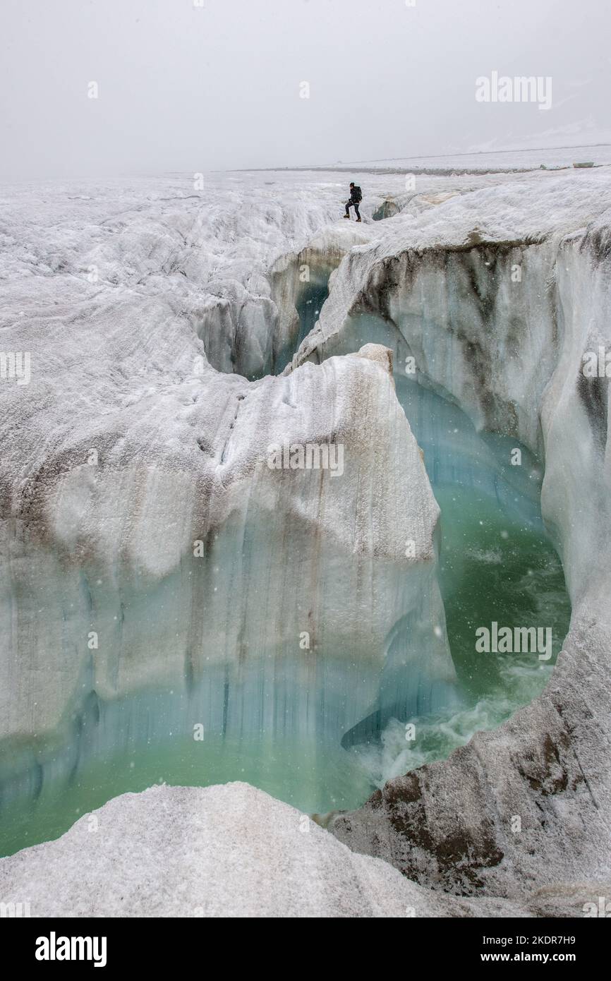 Aletsch Glacier Tracking Stock Photo - Alamy