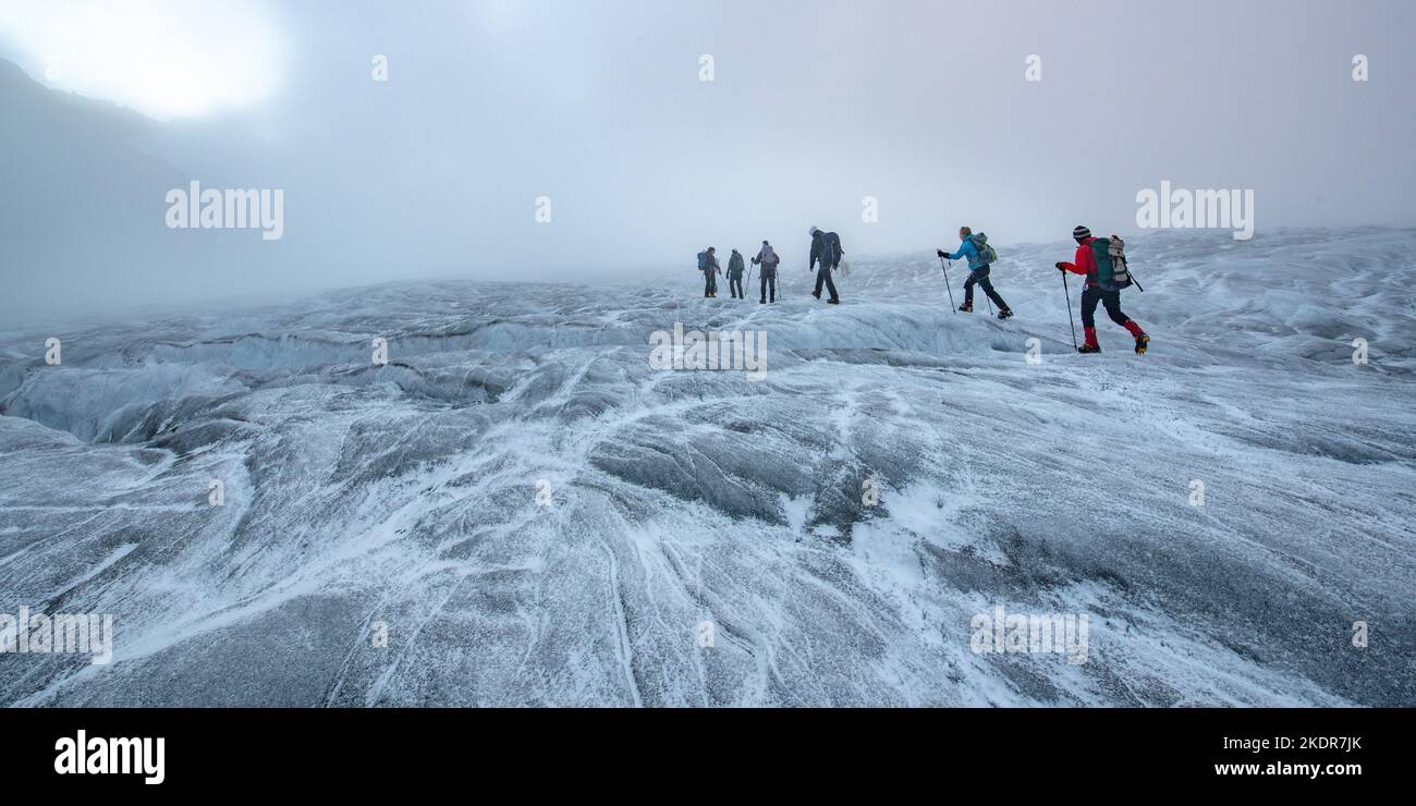 Aletsch Glacier Tracking Stock Photo - Alamy