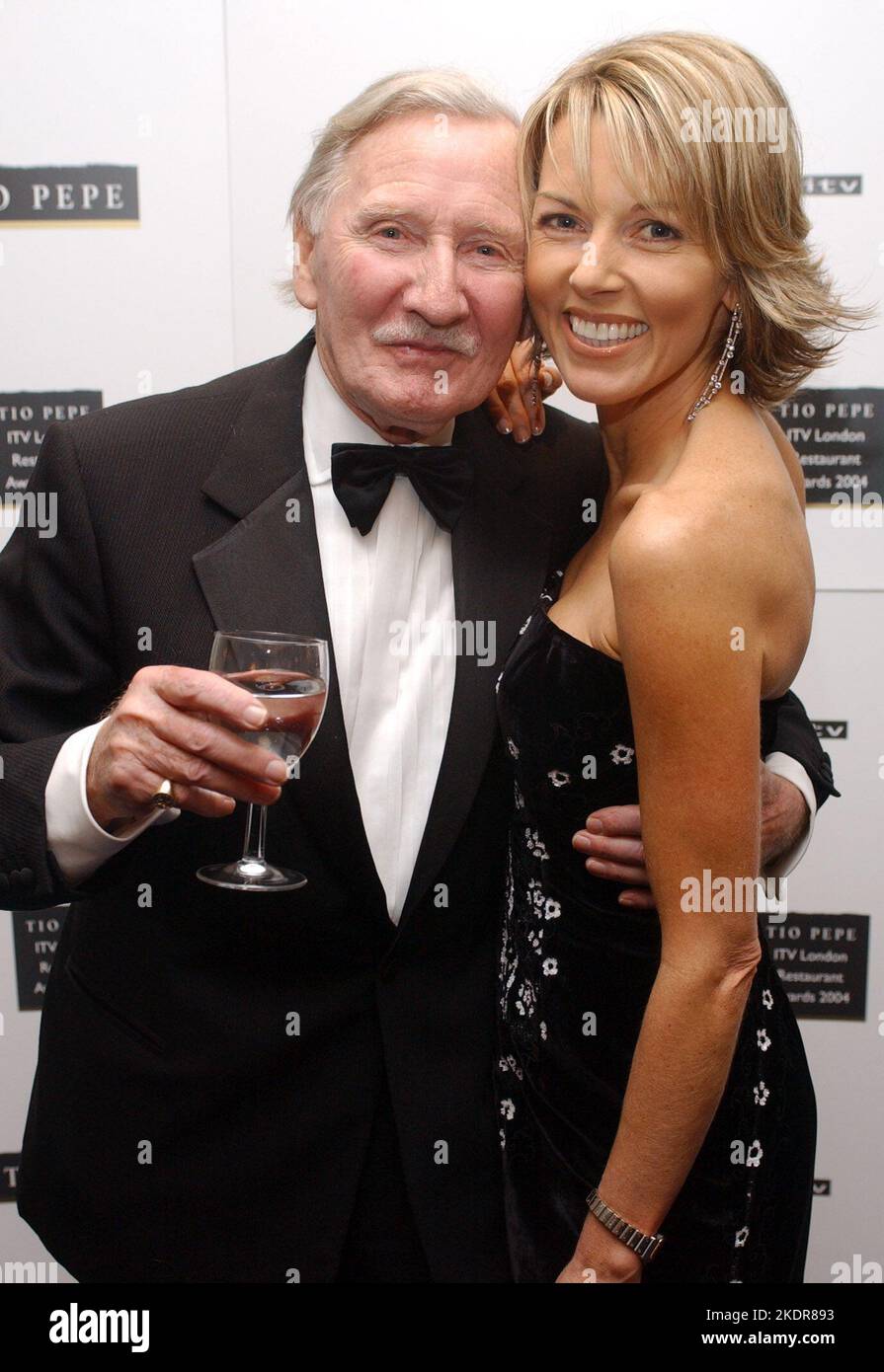 File photo dated 03/03/04 of actor Leslie Phillips and newsreader Mary ...