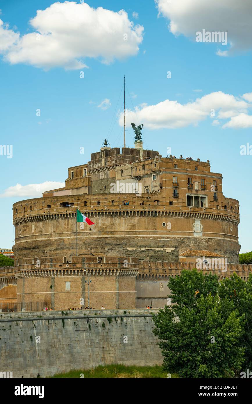 The Mausoleum of Hadrian known as Castel Sant'Angelo is a towering ...