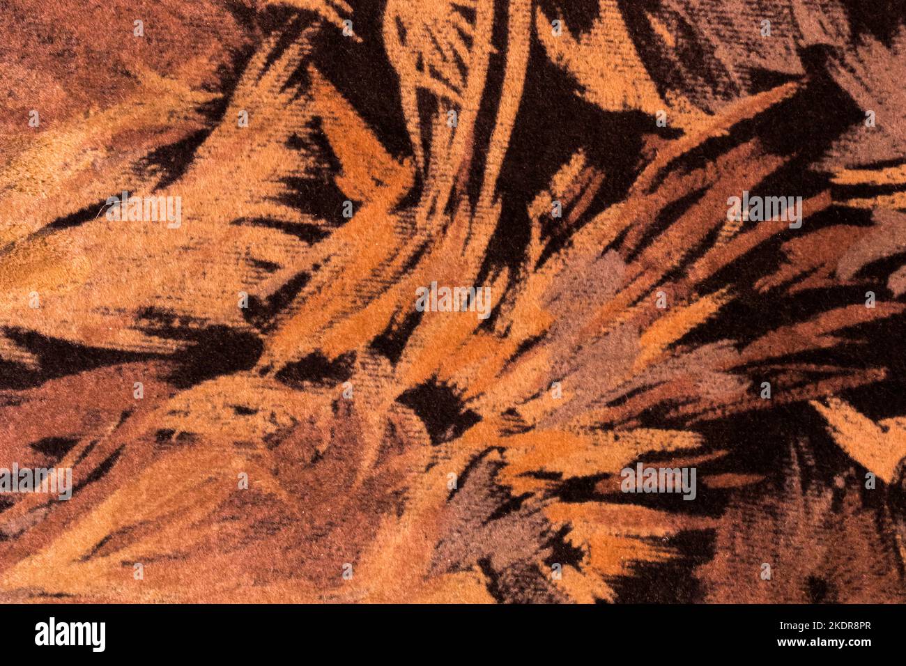 Abstract Old Vintage Pattern Fabric Color Brown Orange Background ...