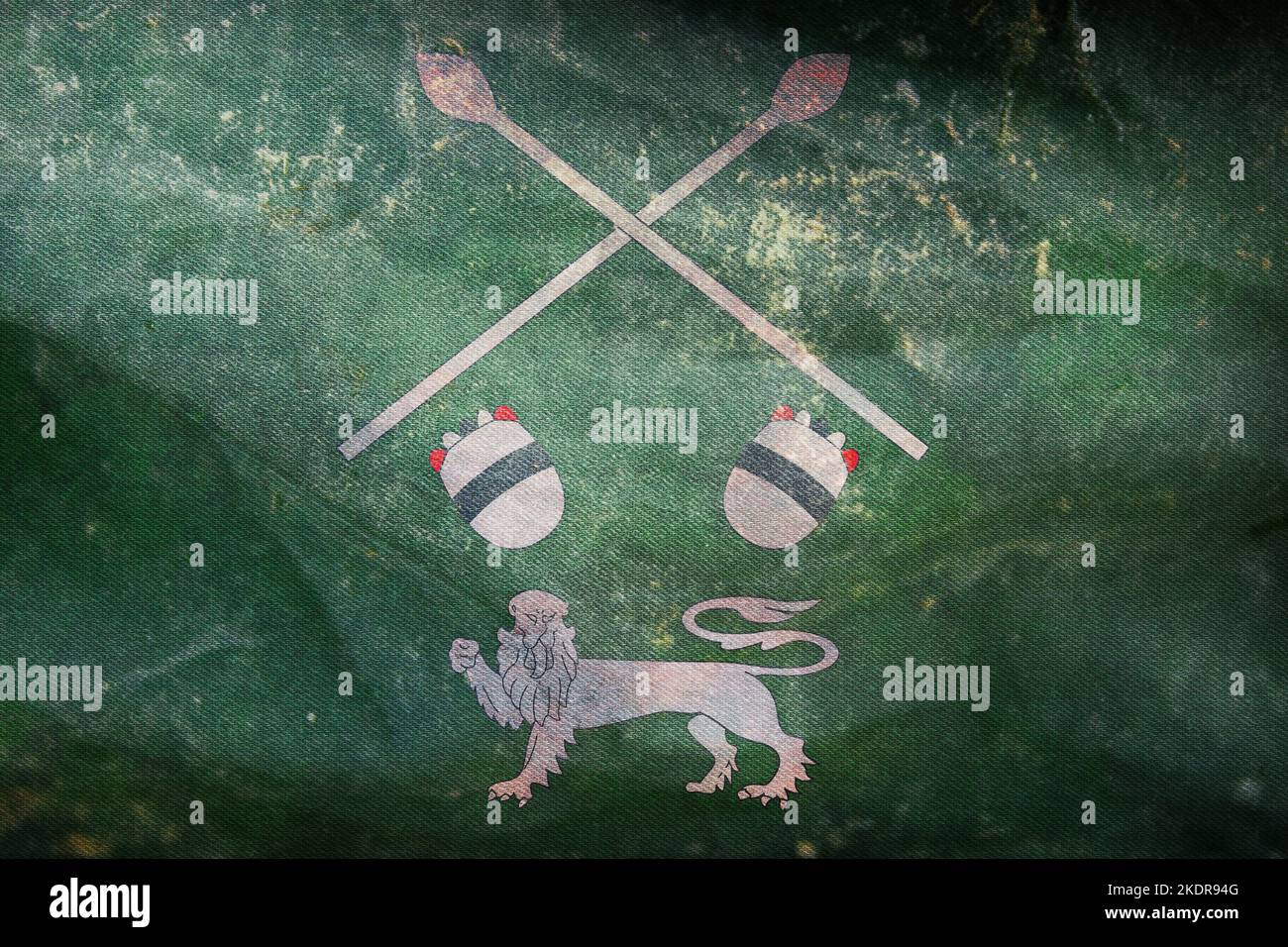 retro flag of Bantu peoples Nkole people with grunge texture. flag ...