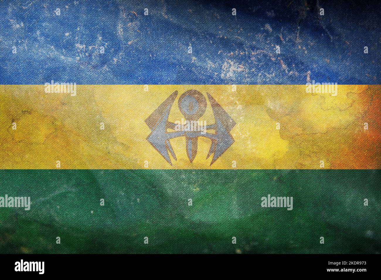 retro flag of Bantu peoples Ndebele people with grunge texture. flag ...
