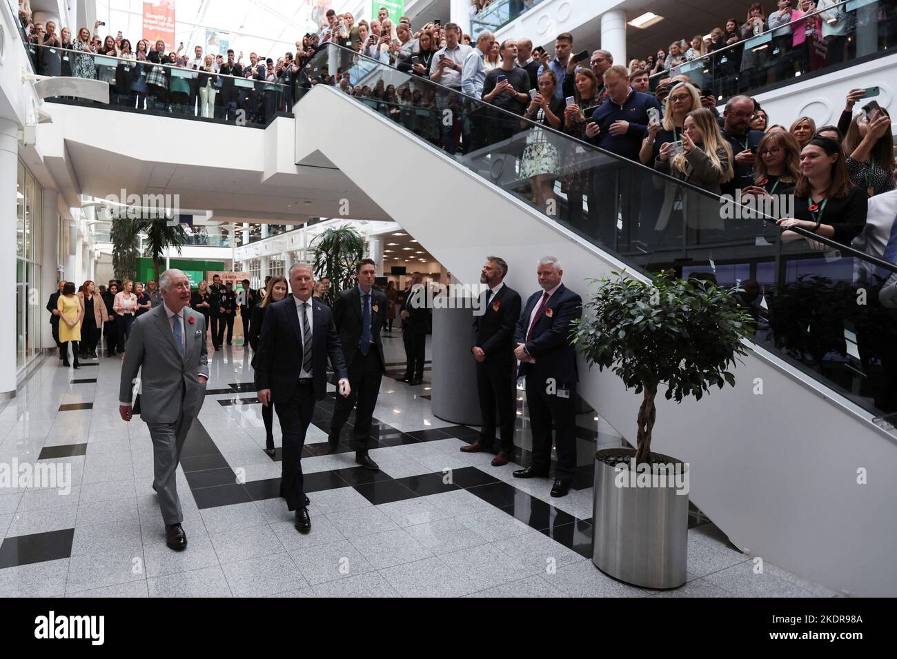 King Charles III with David Potts, chief executive of Morrisons ...