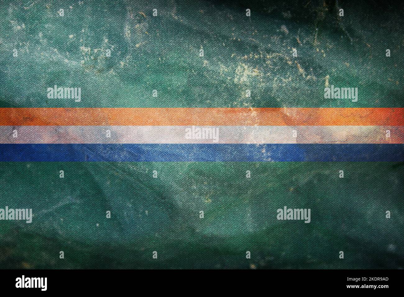 retro flag of Bantu peoples Kavango people with grunge texture. flag ...