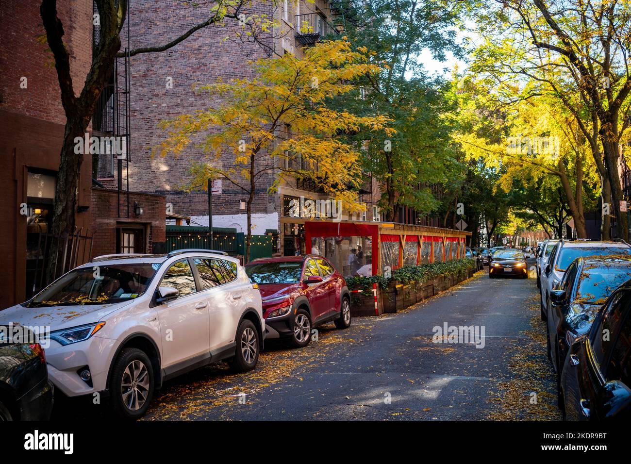 Al fresco dining in Greenwich Village in New York on Thursday, November ...