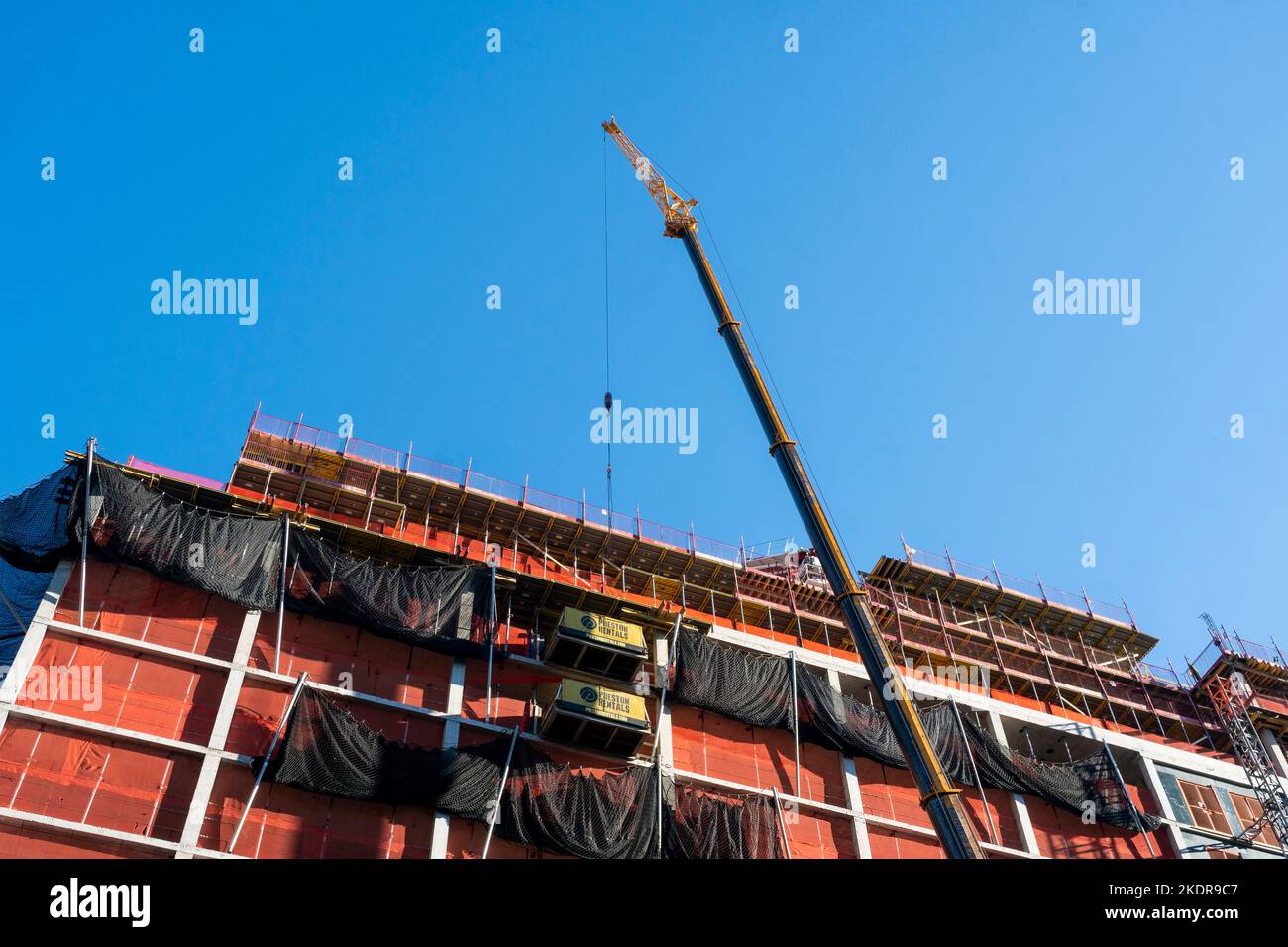 Construction of senior affordable housing in Chelsea in New York on ...