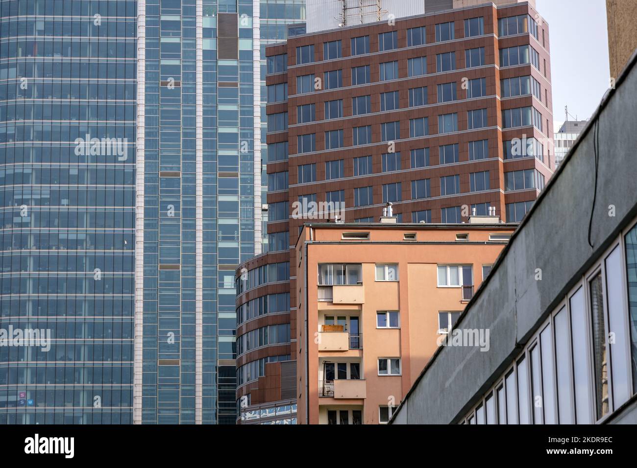 Rondo 1 and Ilmet Tower office buildings in Warsaw, capital of Poland ...