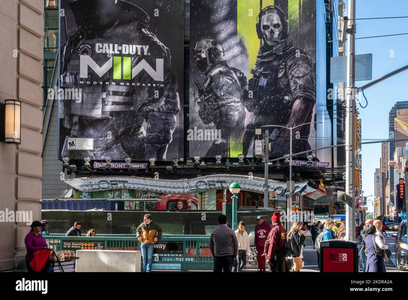 A billboard for the Activision videogame "Call of Duty: Modern Warfare ...