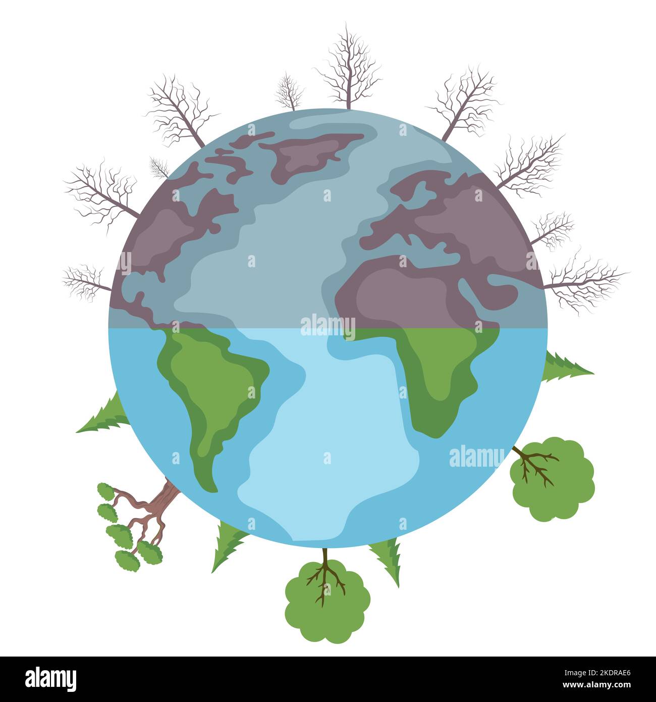 Planet earth design on earth day, national pollution prevention day ...