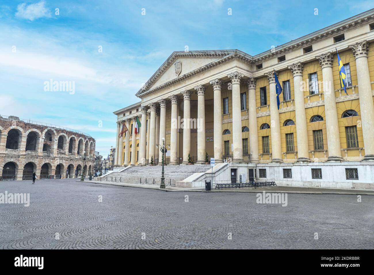 Verona, Italy - 03-04-2022: The beautiful City Hall of Verona Stock ...