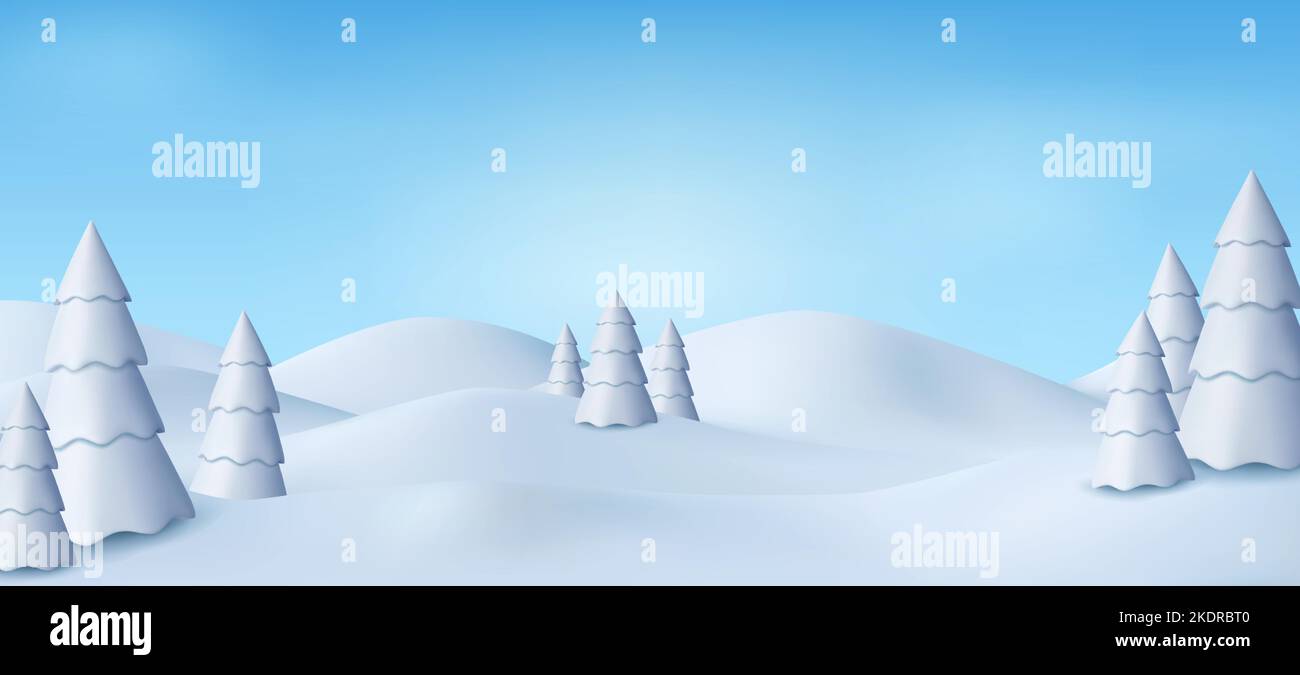 Snowfall fantasy forest christmas 3d hi-res stock photography and ...