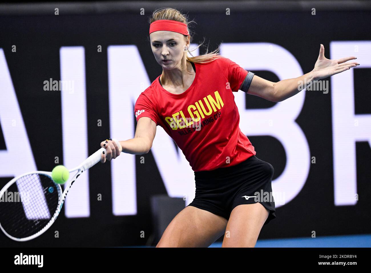 Glasgow, Scotland, 08 November 2022. Belgian Maryna Zanevska pictured ...