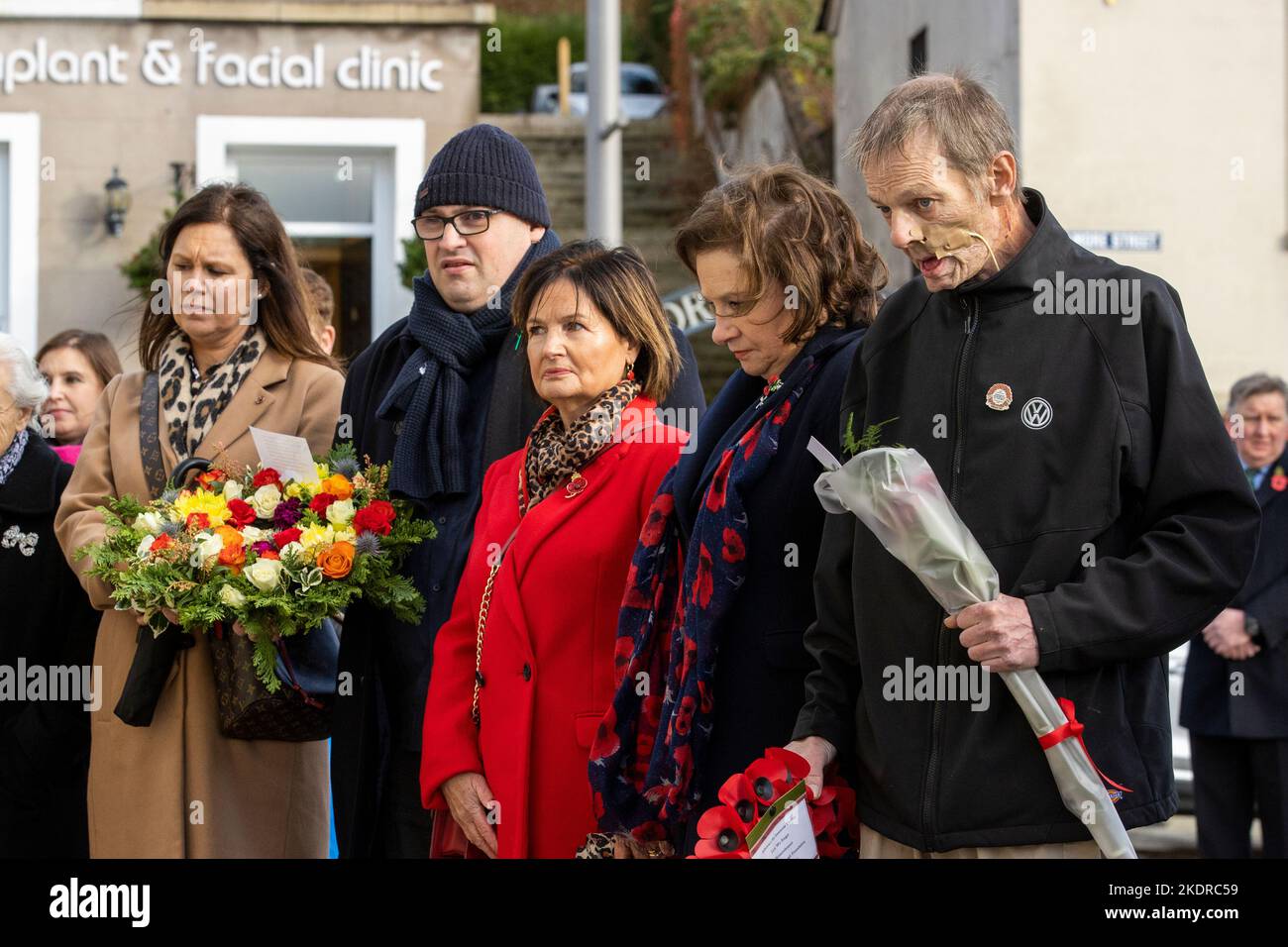 (left to right) Janice Murray granddaughter of Wesley and Bertha Armstrong, with her uncle ...