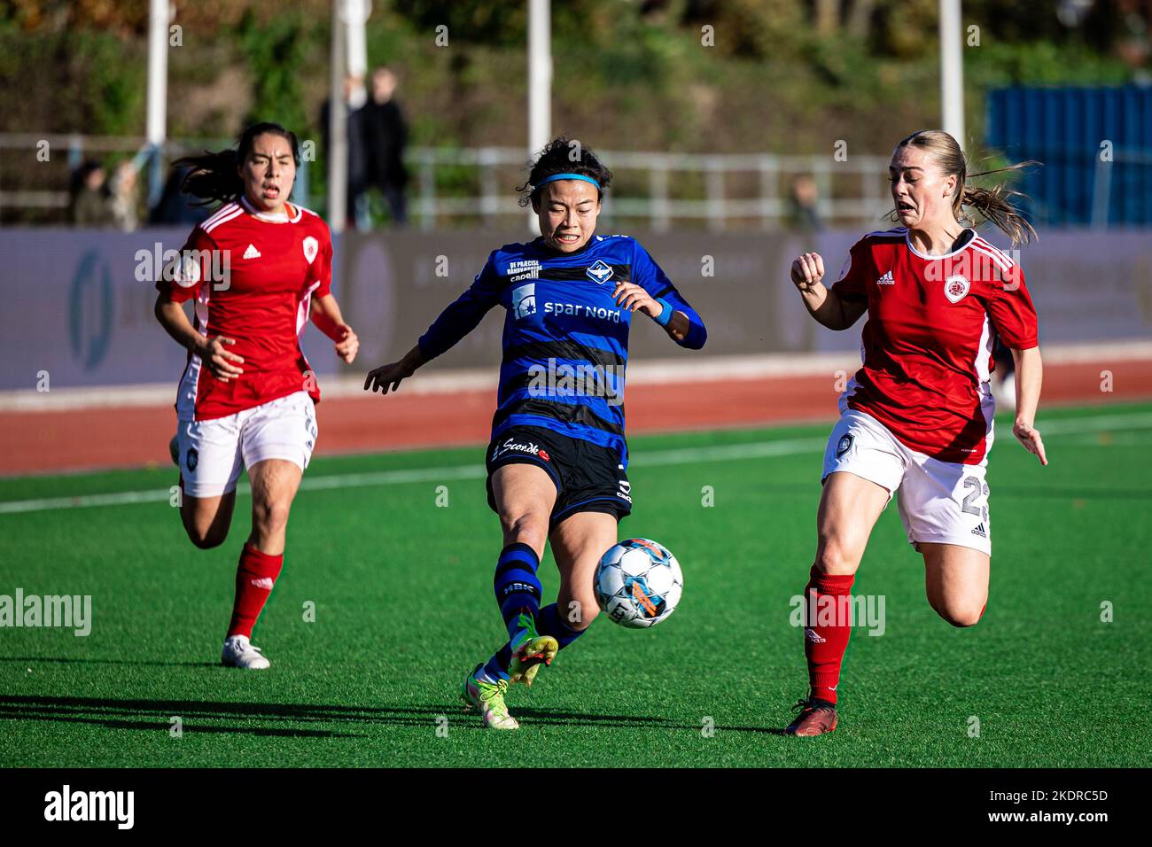 Copenhagen, Denmark. 05th, November 2022. Yujie Zhao (3) of HB Koege ...