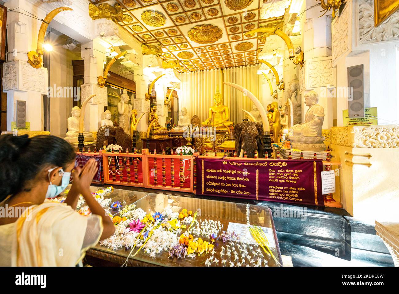 Temple of the Tooth Relic, famous temple housing tooth relic of the Buddha, UNESCO World ...