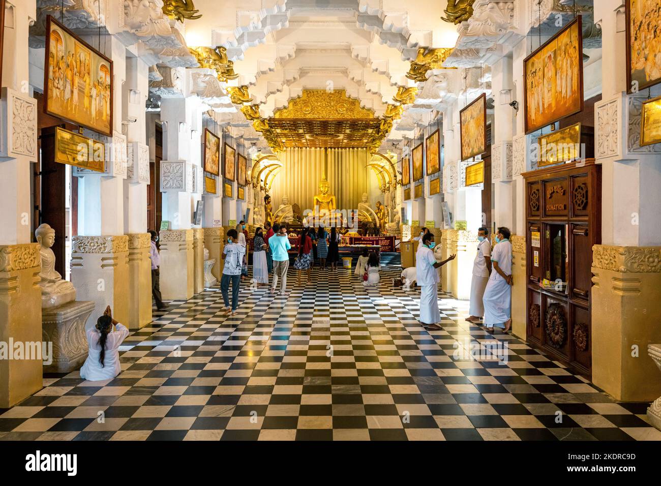 Temple of the Tooth Relic, famous temple housing tooth relic of the Buddha, UNESCO World ...