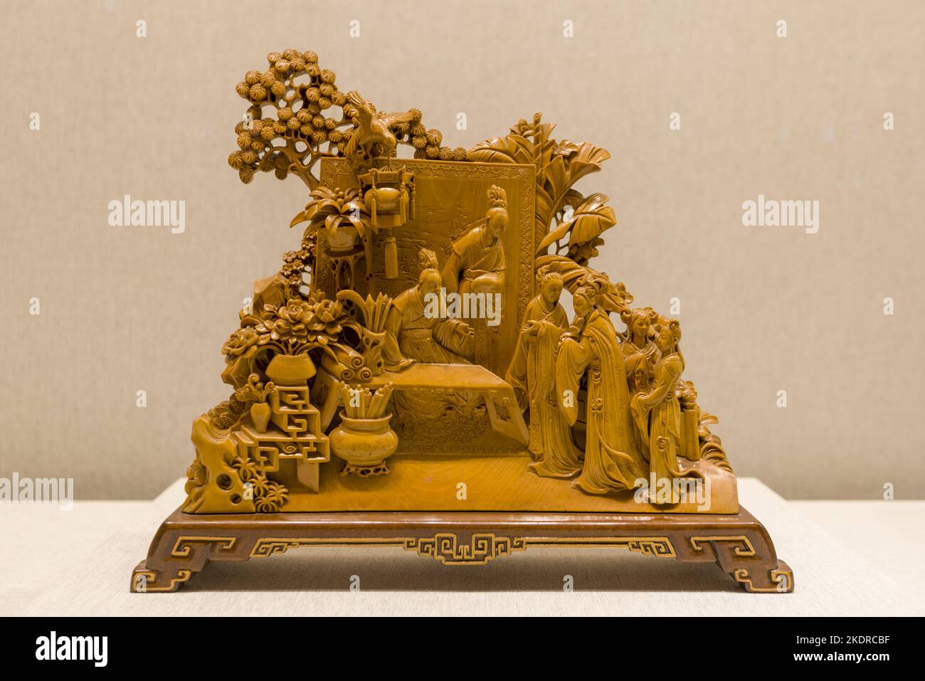 Chinese craft art gallery - dongyang woodcarving - Wen Ji han - 1978 ...