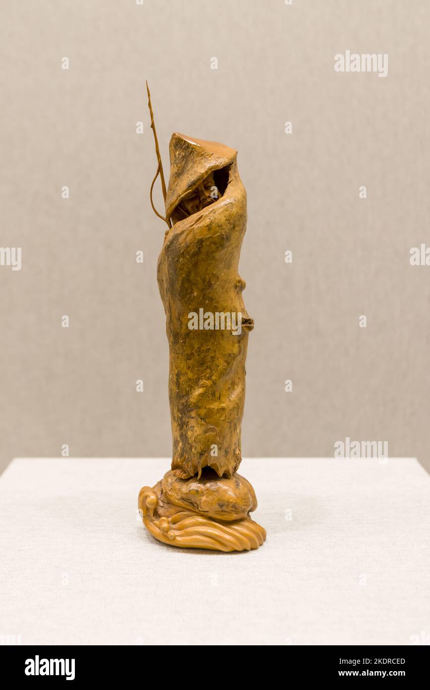 Chinese craft art gallery - boxwood carving - domain weng - 1984 Stock ...
