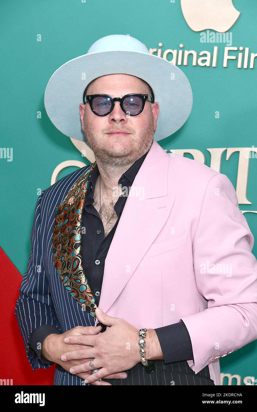 Dominic Lewis attends the Premiere of Apple Original Film "Spirited" on ...