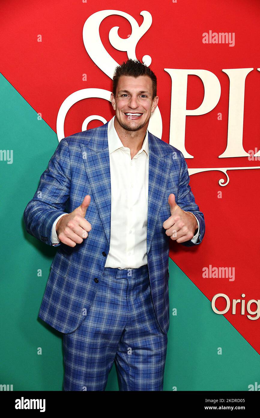 Rob Gronkowski attends the Premiere of Apple Original Film "Spirited ...
