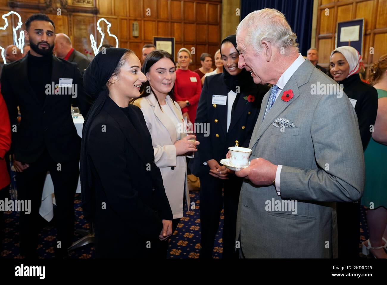 King Charles III meeting Safiyyah Syeed at a reception with young ...