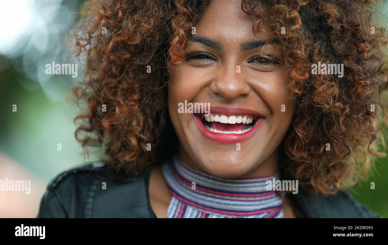 Brazilian woman portrait face close-up smiling Stock Photo - Alamy