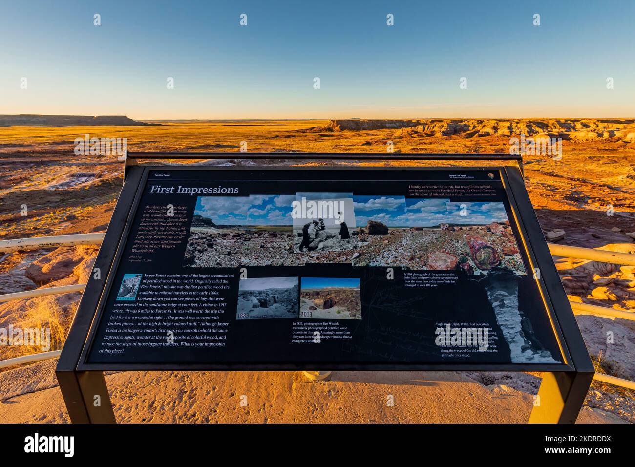Interpretive sign about the history of Jasper Forest in Petrified ...