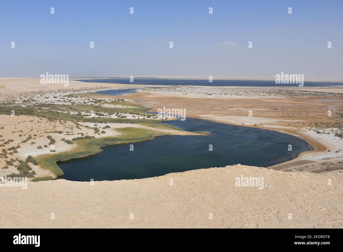 The Magic Lake in Wadi El Hitan in Fayoum Egypt, October 16, 2022. It ...
