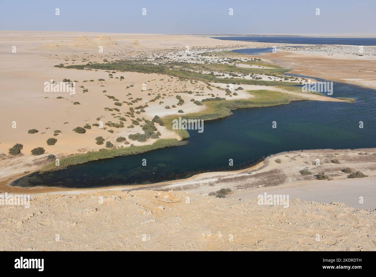 The Magic Lake in Wadi El Hitan in Fayoum Egypt, October 16, 2022. It ...