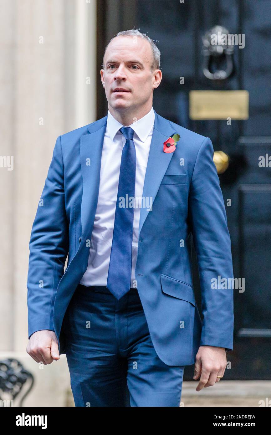 Downing Street, London, UK. 8th November 2022. Dominic Raab MP, Deputy ...